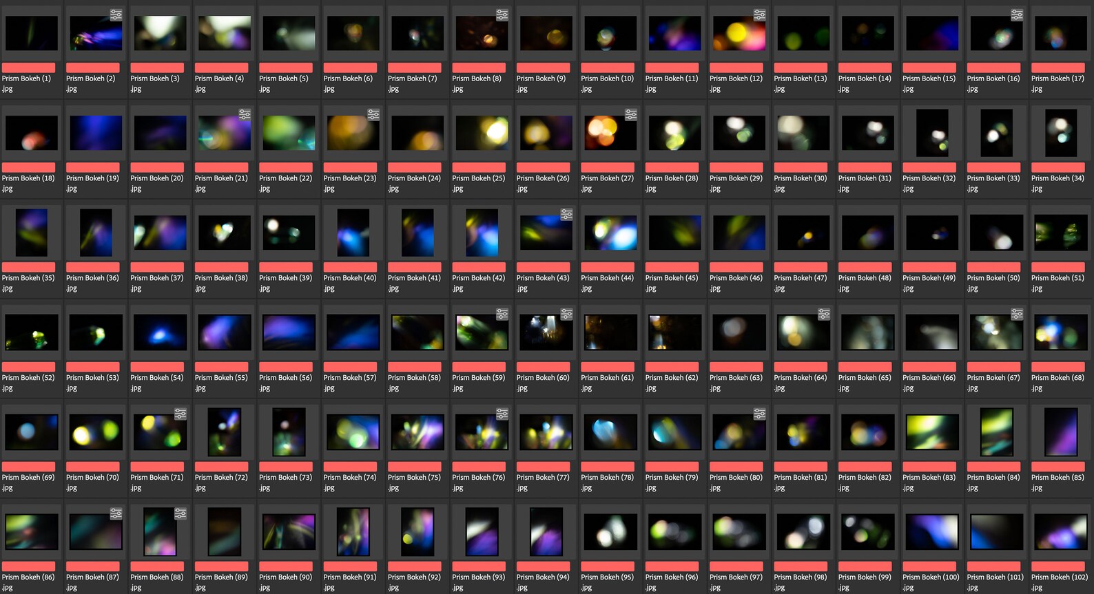 100 PRISM Bokeh Overlays | Colored Bokeh Photoshop Overlays, Prism ...