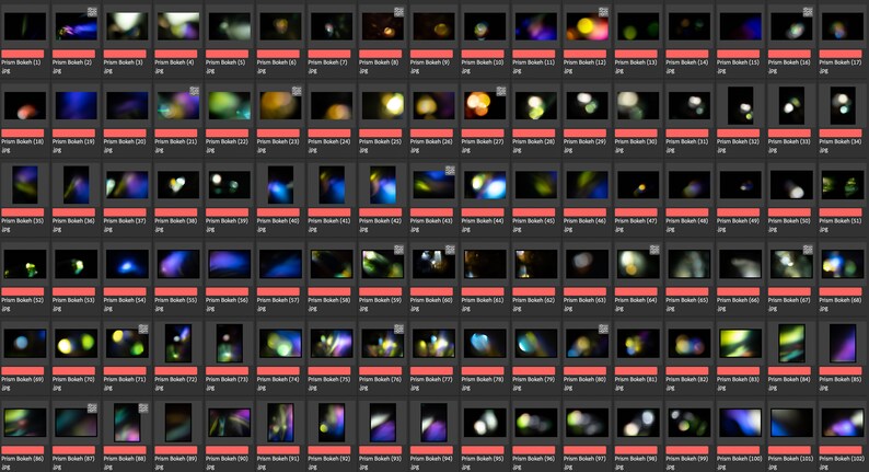 100 PRISM Bokeh Overlays | Colored Bokeh Photoshop Overlays, Prism ...