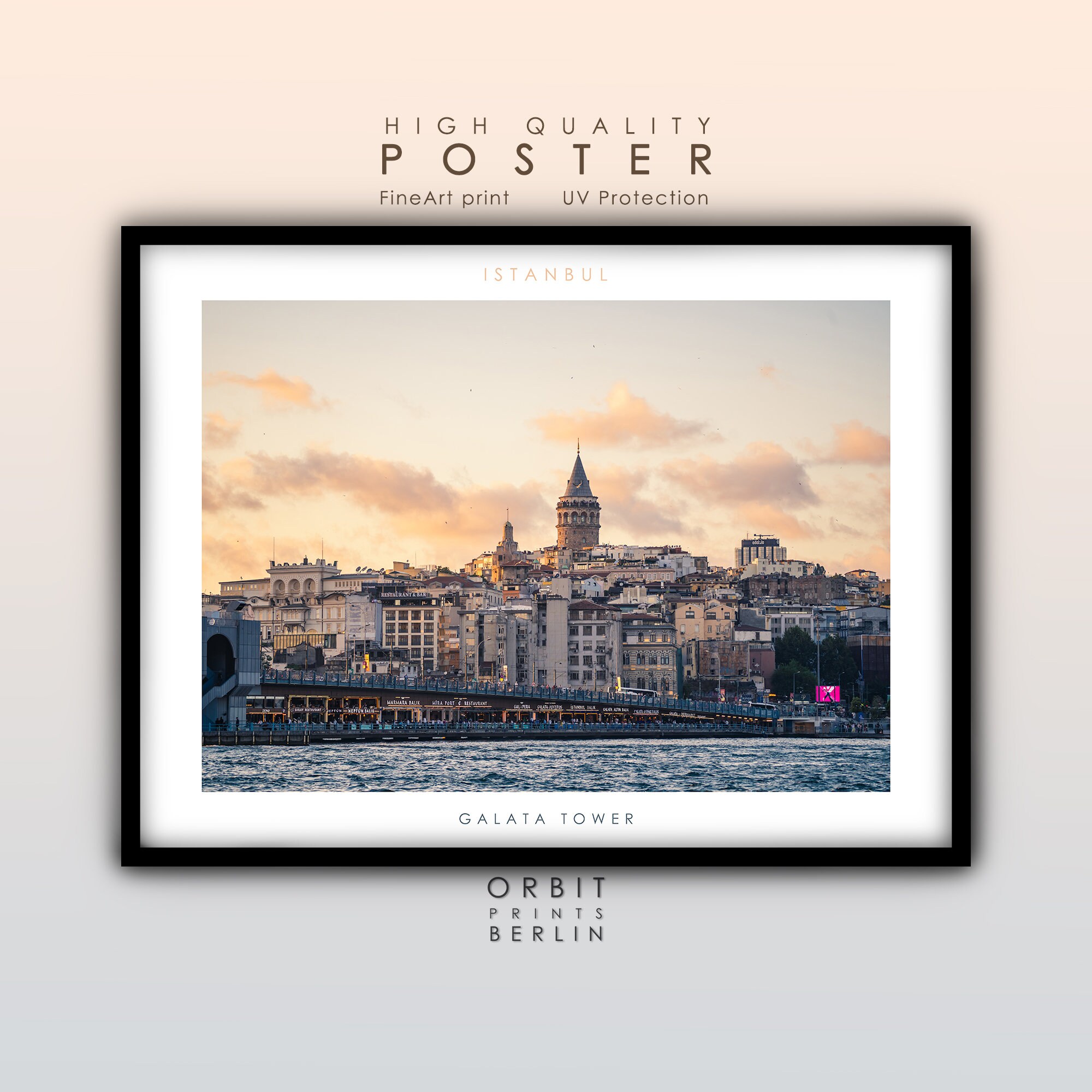 Istanbul Print, Istanbul Poster, Istanbul Wall Art, Galata Tower ...