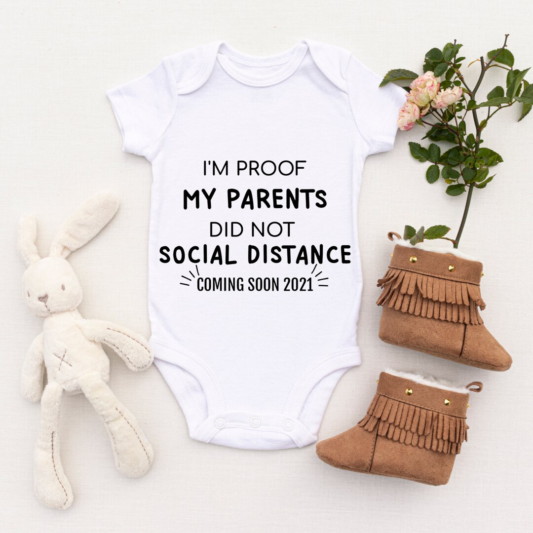 Social Distance Baby Grow Isolation Baby Grow, Lockdown Baby Grow ...