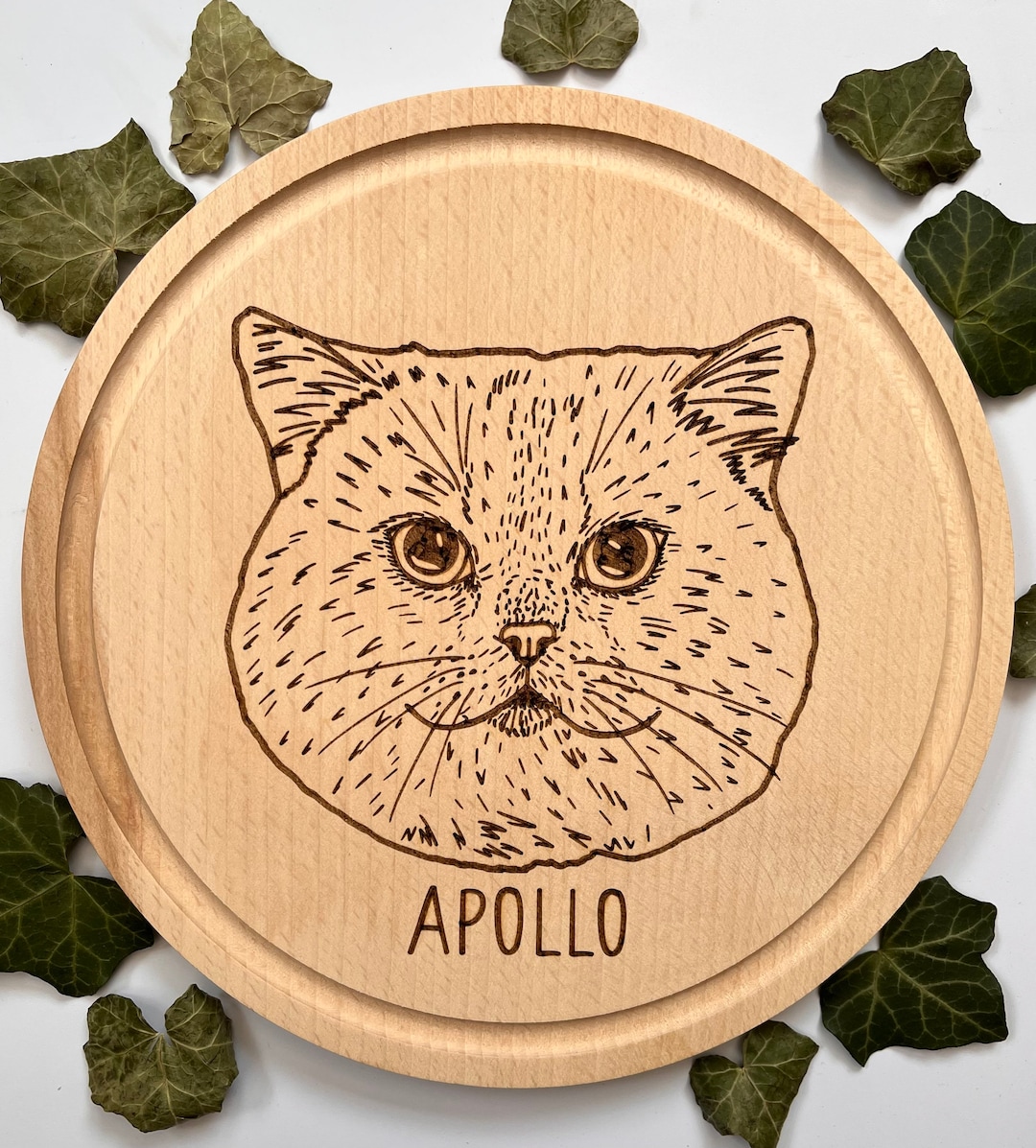 Custom Cat Serving Board, Engraved Wooden Board, 50 Cat Breeds to ...