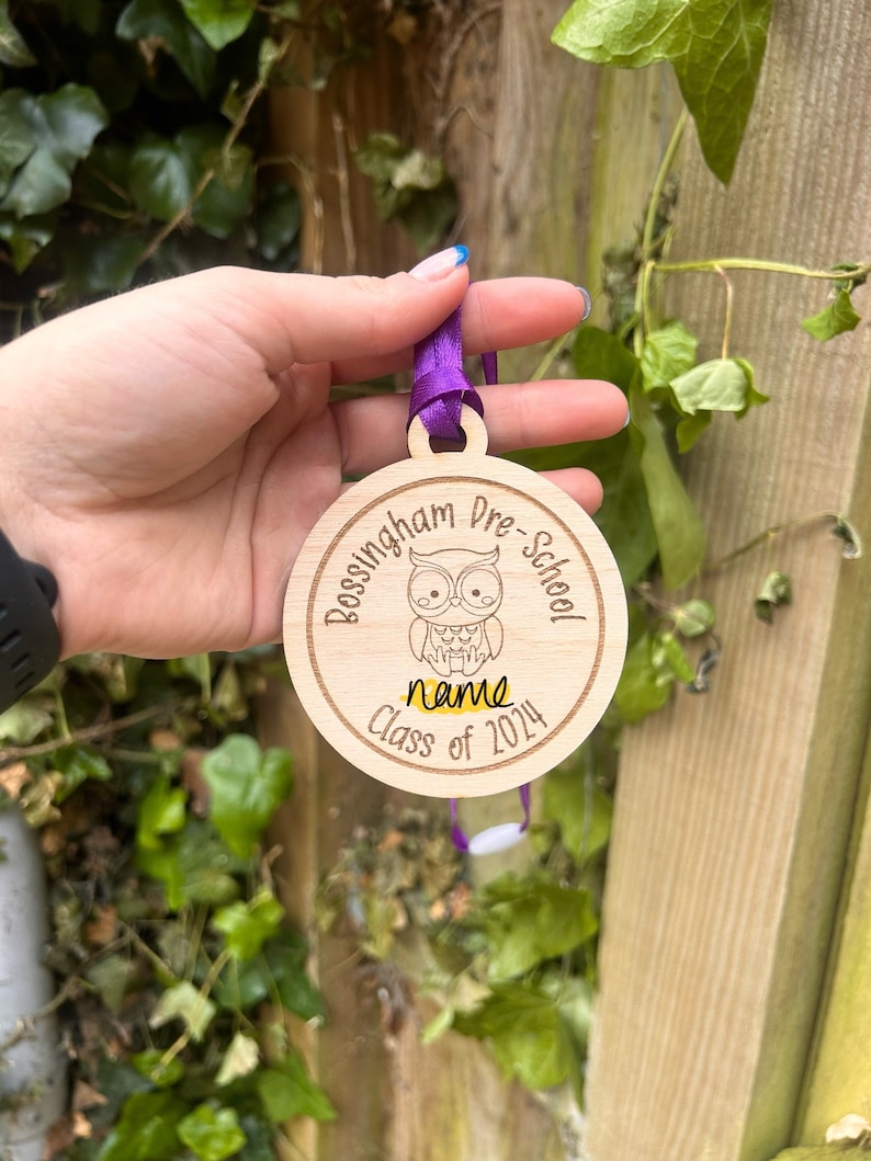 Leavers Medal, Custom Wooden Medal, Wood Lanyard, Leavers Gift ...