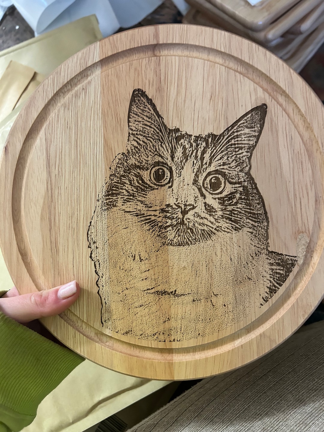 Custom Pet Chopping Board, Engraved Wooden Board, Cat Chopping Board ...