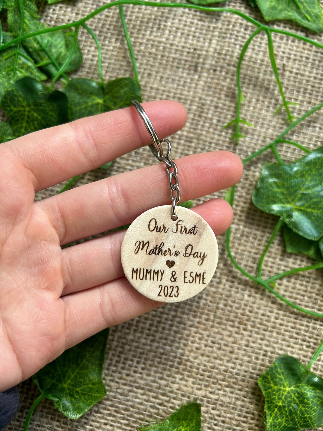 Our First Mothers Day Keyring, Happy Mothers Day, Personalised Gift for ...