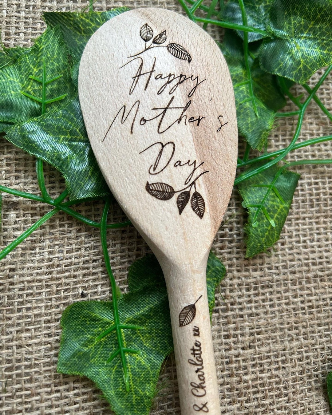 Personalised Mother’s Day Wooden Spoon, Happy Mother’s Day Engraved ...