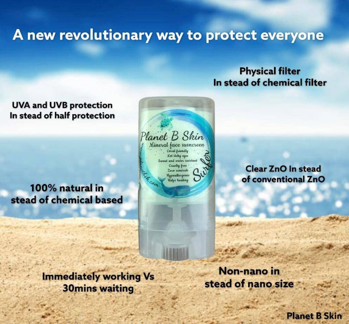 Surf Mineral Sunscreen Sun Block. Zinc Oxide Non Nano. Coral - Etsy