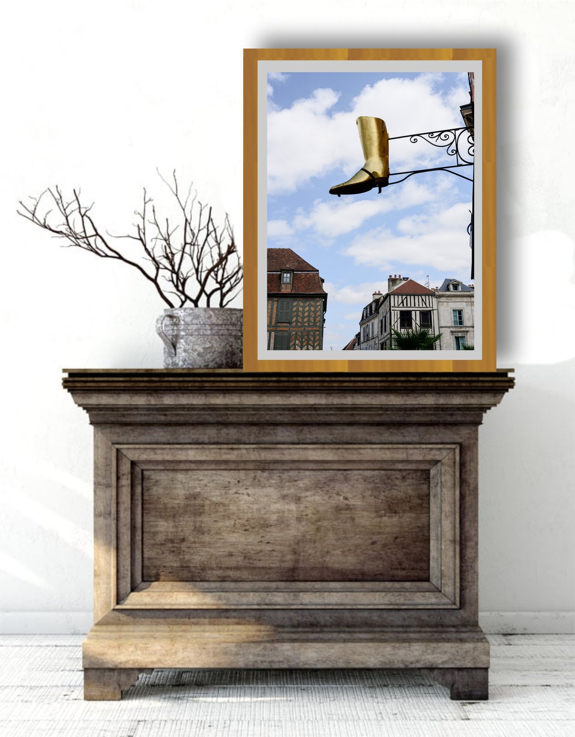 19th Century Shoe Store Sign, Vintage Style, French Home Decor, French ...