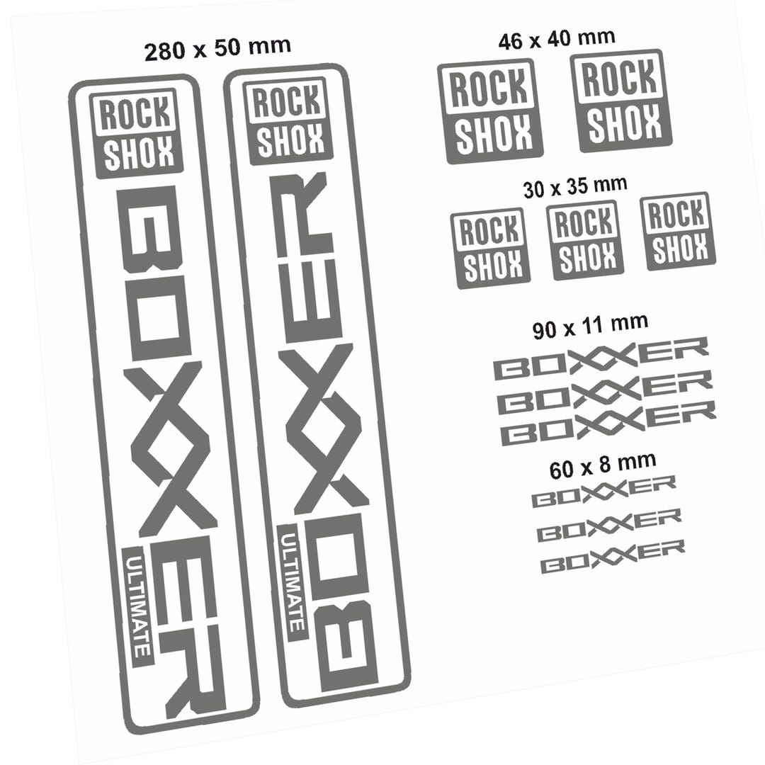 Decals Fit MTB Fork Rockshox BOXXER ULTIMATE 2023-2024. Custom Stickers ...