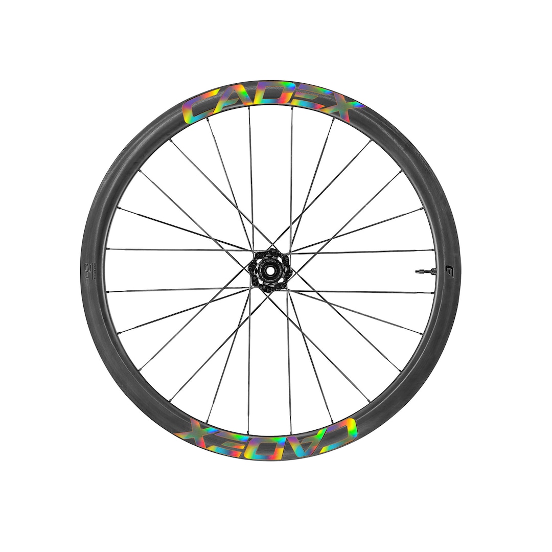 Custom Stickers Decals Set Wheels Fit CADEX 42 DISC. Rainbow Chrome ...
