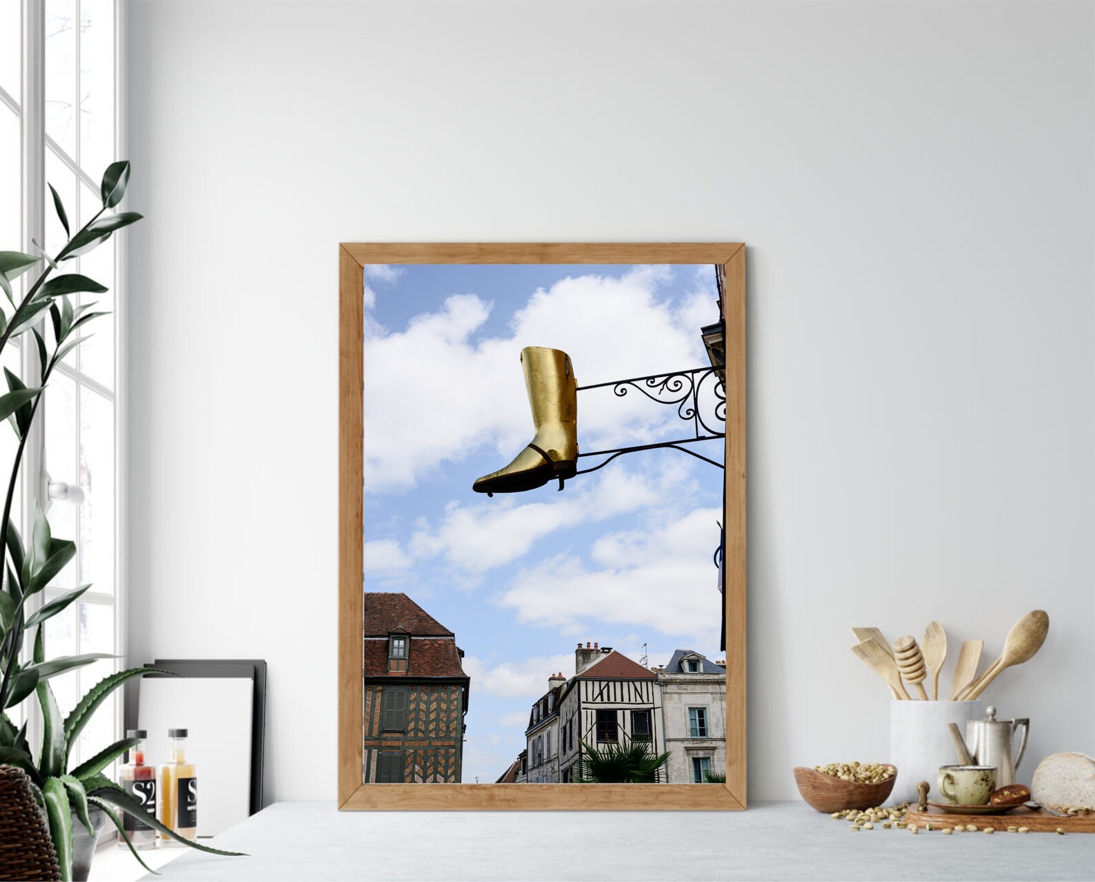 19th Century Shoe Store Sign, Vintage Style, French Home Decor, French ...