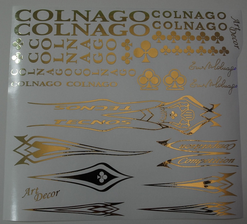 Colnago Tecnos Art Decor Stickers Decals Stickers. Complete Set ...