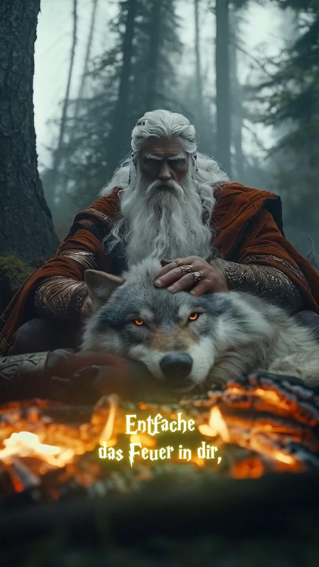 E-card Animated Greeting Card, Odin's Mystical Wisdom light the Fire ...