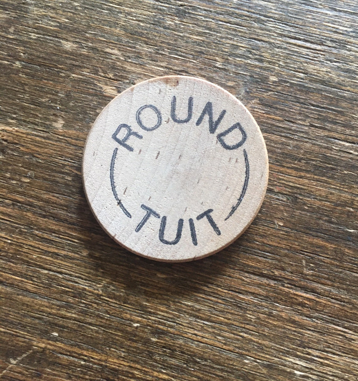 Vintage Wooden round Tuit Political Campaign Advertisement Vote for ...