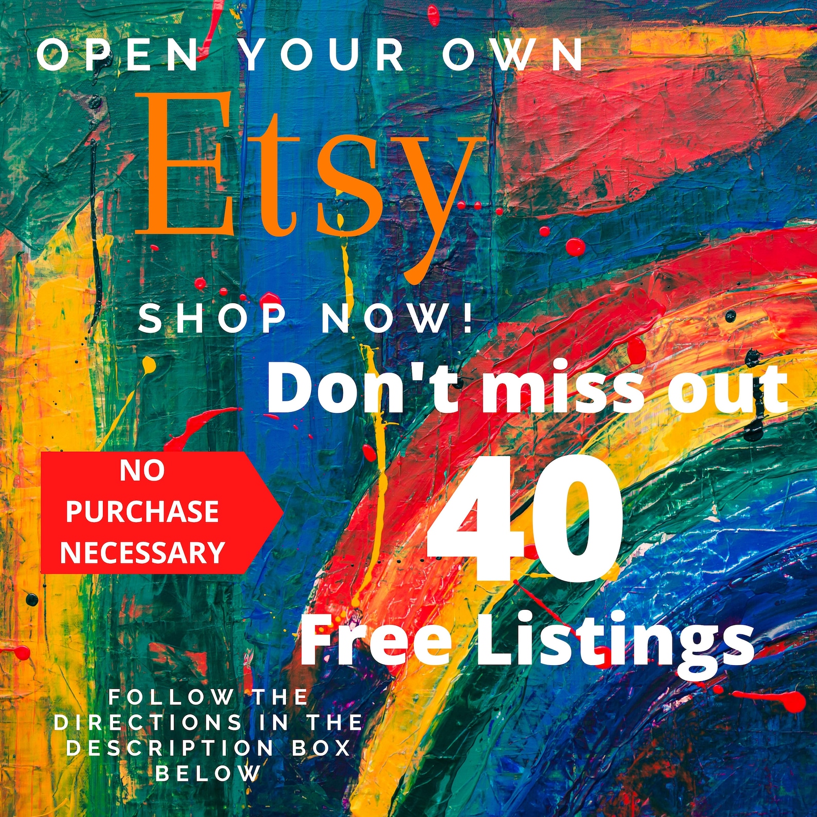 Open Your Own Etsy Shop and Get 40 Free Listings - Etsy