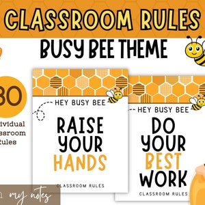 Bee Theme Classroom Rules - Etsy
