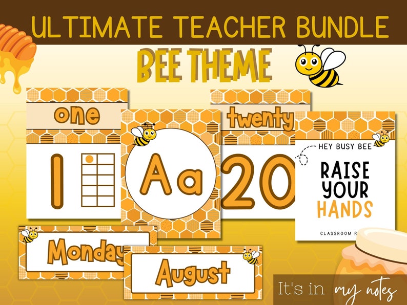 Ultimate Bee Theme Classroom Decor With Classroom Rules - Etsy