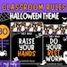 Printable Halloween Classroom Rules Posters for Bulletin Board and ...