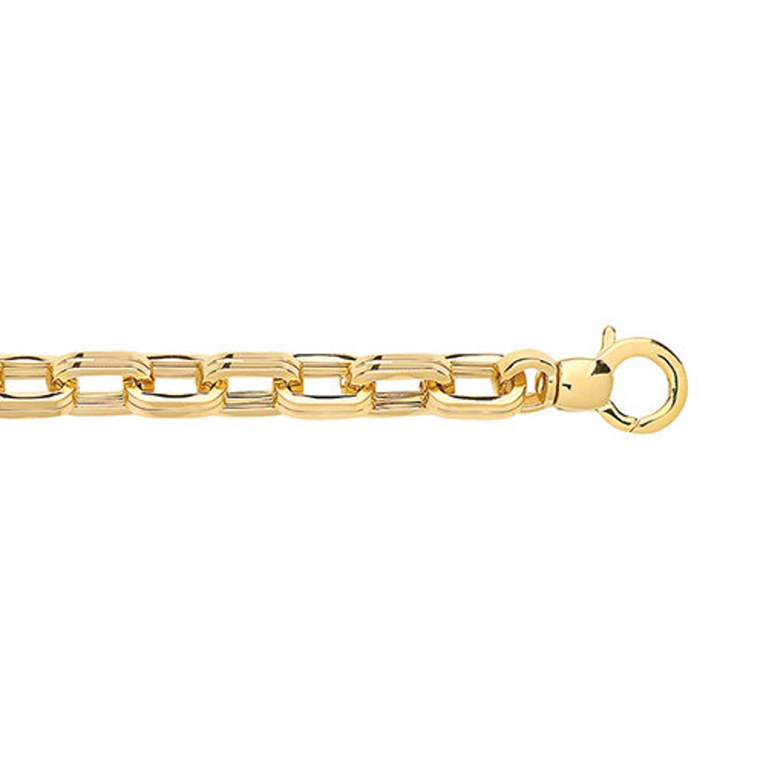 9ct Gold Lined Octagon Linked Fancy Bracelet - Etsy