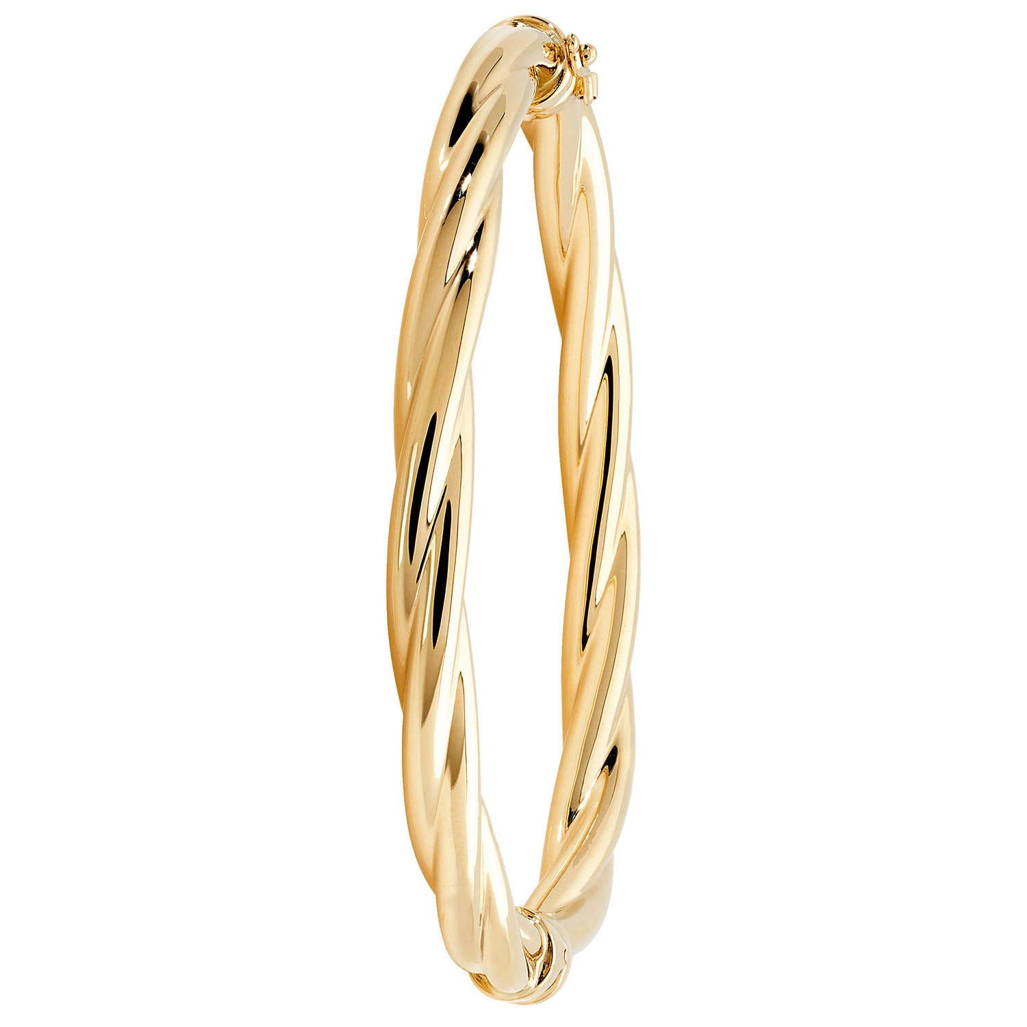 9ct Gold Twisted Hinged Bangle, 9ct Gold Bangle, Twisted Gold Bangle, Hinged Gold Bracelet ...