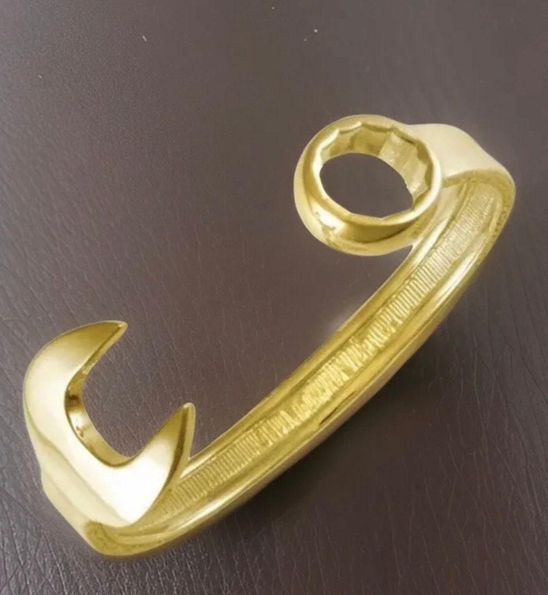 9ct Yellow Gold Spanner Bangle - Etsy