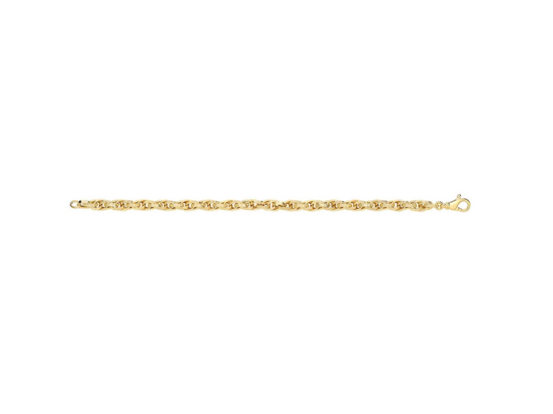 9ct Gold Pow Hollow Bracelet, 9ct Gold Bracelet, Hollow Bracelet, Gold ...