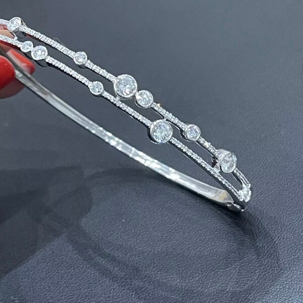 Single Stone Bangle - Etsy