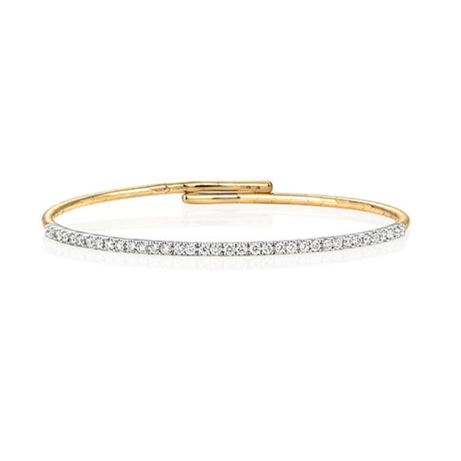 Diamond Flexi Bangle in 18ct Gold - Etsy