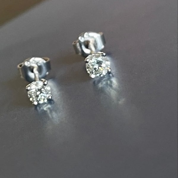 Solitaire Earrings - Etsy UK