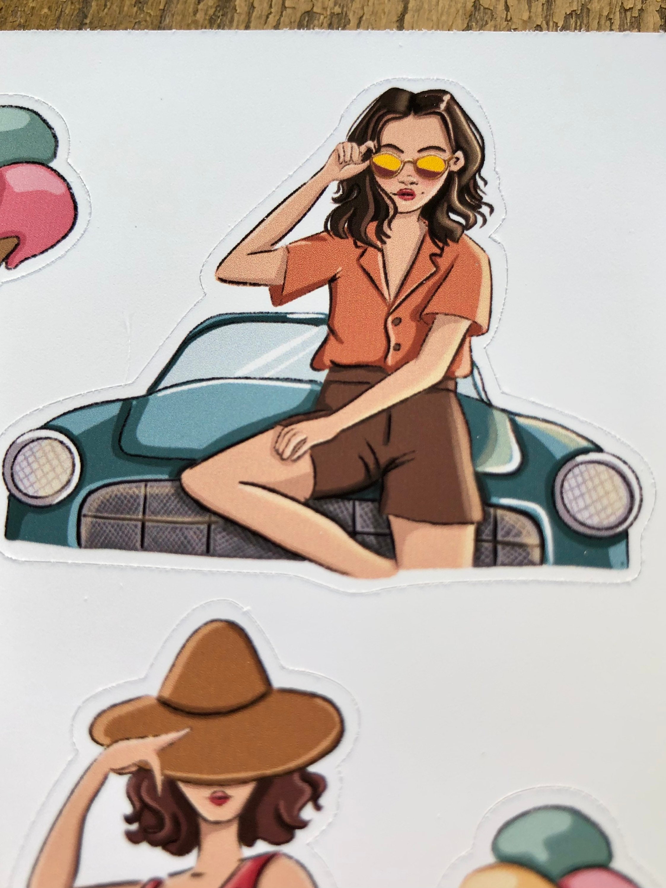 Summer Girls Sticker Set Planner Stickers Bullet Journal Stickers Scrapbook Stickers Summer