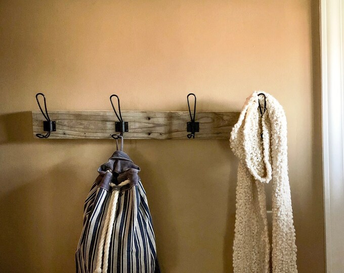 Real Barnwood Coat Rack/ Farmhouse Rustic Towel Rack/ Entryway | Etsy