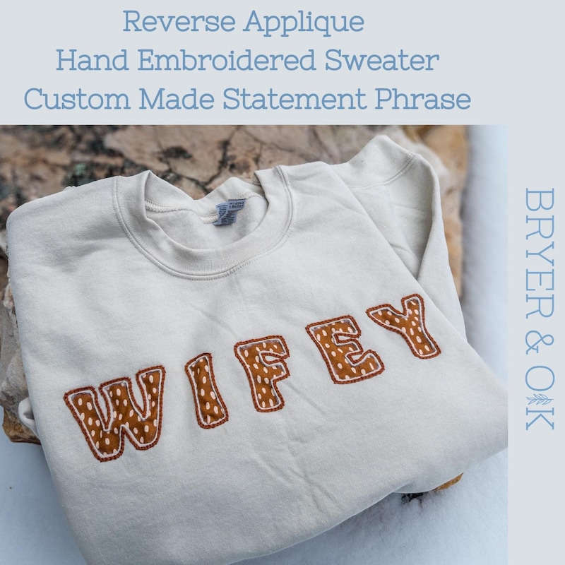 Hand Embroidered Sweatshirt - Etsy