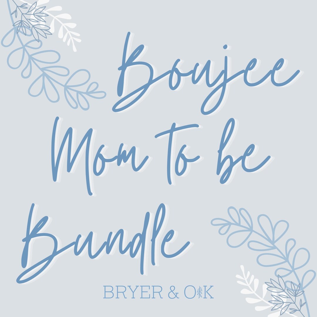 Boujee Mom to Be Bundle || Hand Embroidered Bundle of Goodies - Etsy
