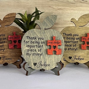 Teacher Gift, Appreciation, Apple, Desktop Size, Personalized Teacher ...