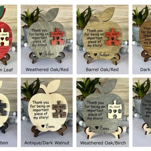 Teacher Gift, Appreciation, Apple, Desktop Size, Personalized Teacher ...