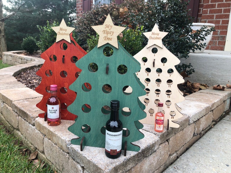 12 Mini Wine Advent Calendar or 24 Mini Liquor Tree FREE | Etsy
