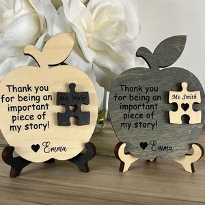 Teacher Gift, Appreciation, Apple, Desktop Size, Personalized Teacher ...