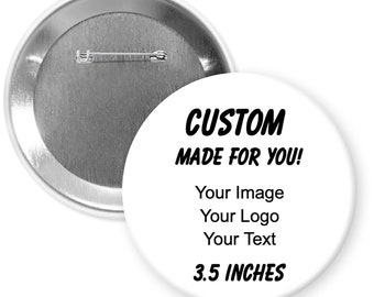 Custom Photo Button-3 1/2 Inch Pin Back Button-personalized Sport Photo ...