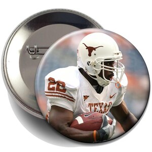 FOOTBALL Custom Photo Button-3 1/2 Inch Pin Back Button-personalized ...