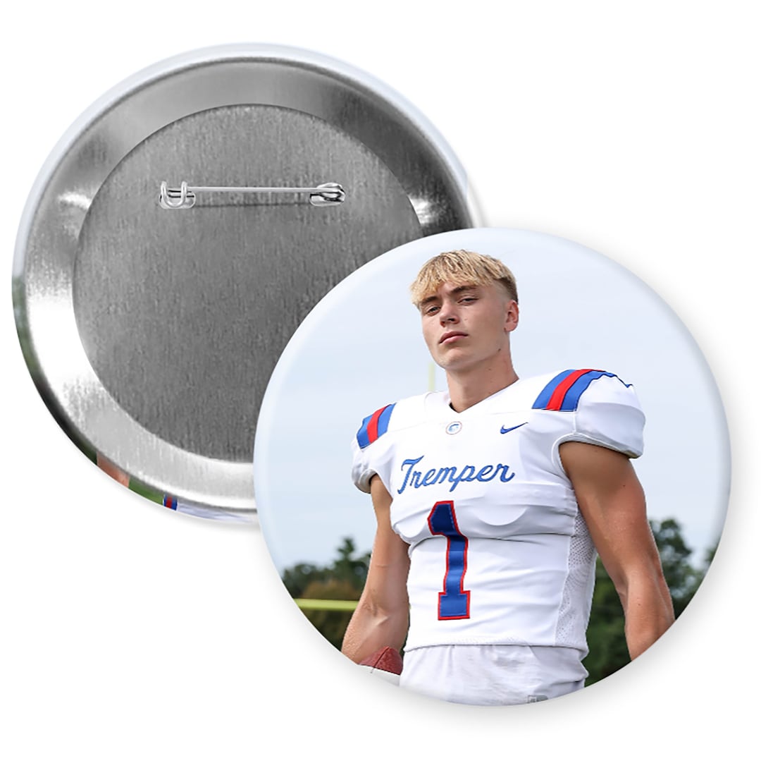 Sport Custom Photo Button-3 1/2 Inch Pin Back Button-personalized Sport ...