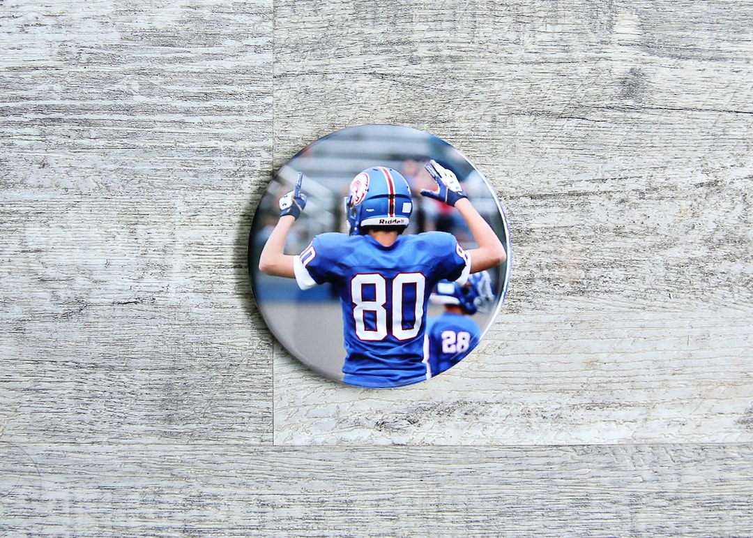 Custom Photo Button-3 1/2 Inch Pin Back Button-personalized Sport Photo ...