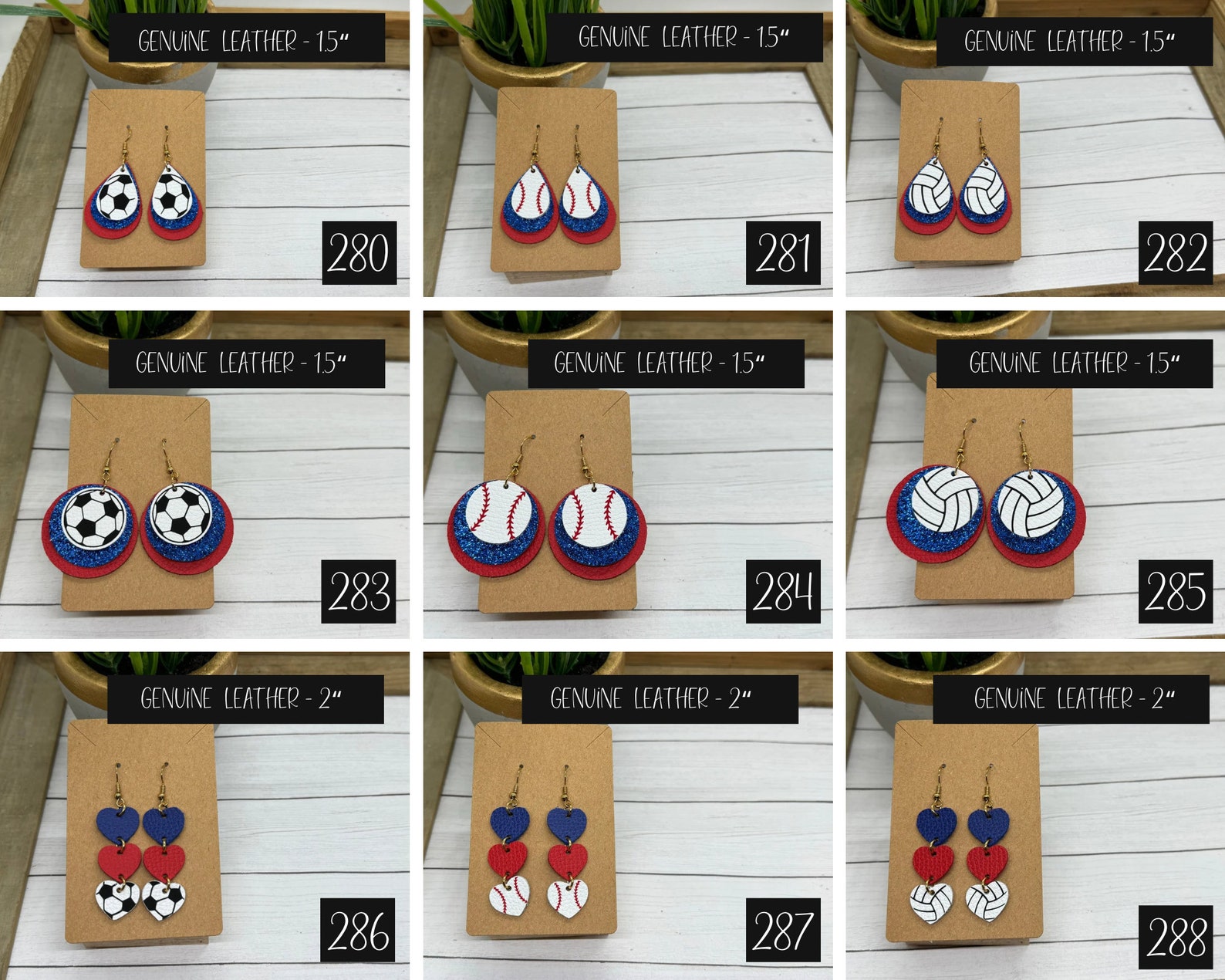 Kansas Earrings |college Earrings | Red and Blue Team Colors Game Day ...