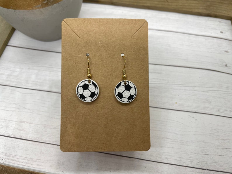 Soccer Earrings Sports Earrings Add Your Team Colors - Etsy