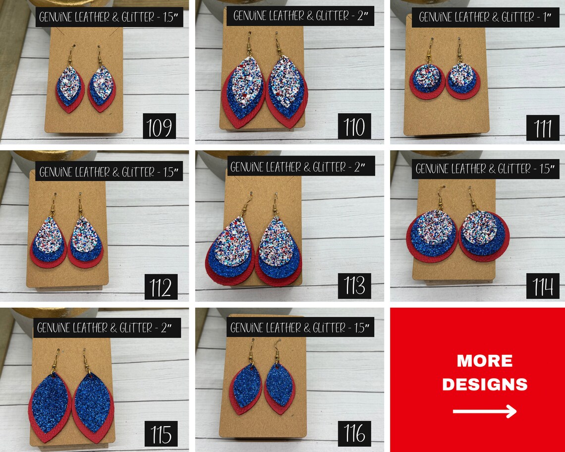 Kansas Earrings |college Earrings | Red and Blue Team Colors Game Day ...