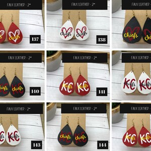 Kansas City Football Earrings | Chunky Glitter Earrings | Game Day ...