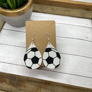 Soccer Earrings| Sports Earrings | Add Your Team Colors | Custom Soccer ...