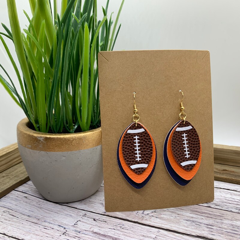 Football Earrings - Etsy