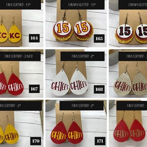 Kansas City Football Earrings | Chunky Glitter Earrings | Game Day ...