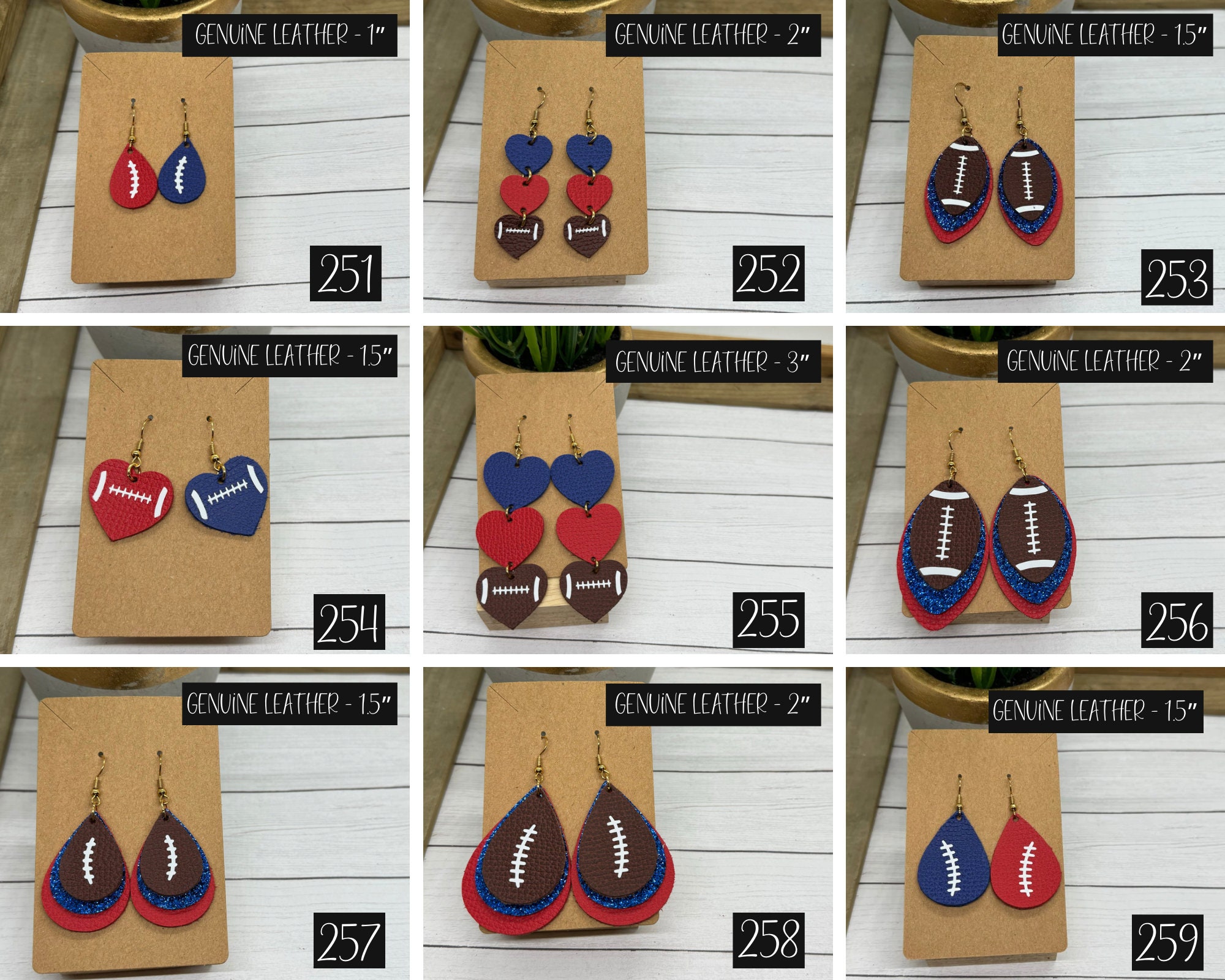Kansas Earrings |college Earrings | Red and Blue Team Colors Game Day ...