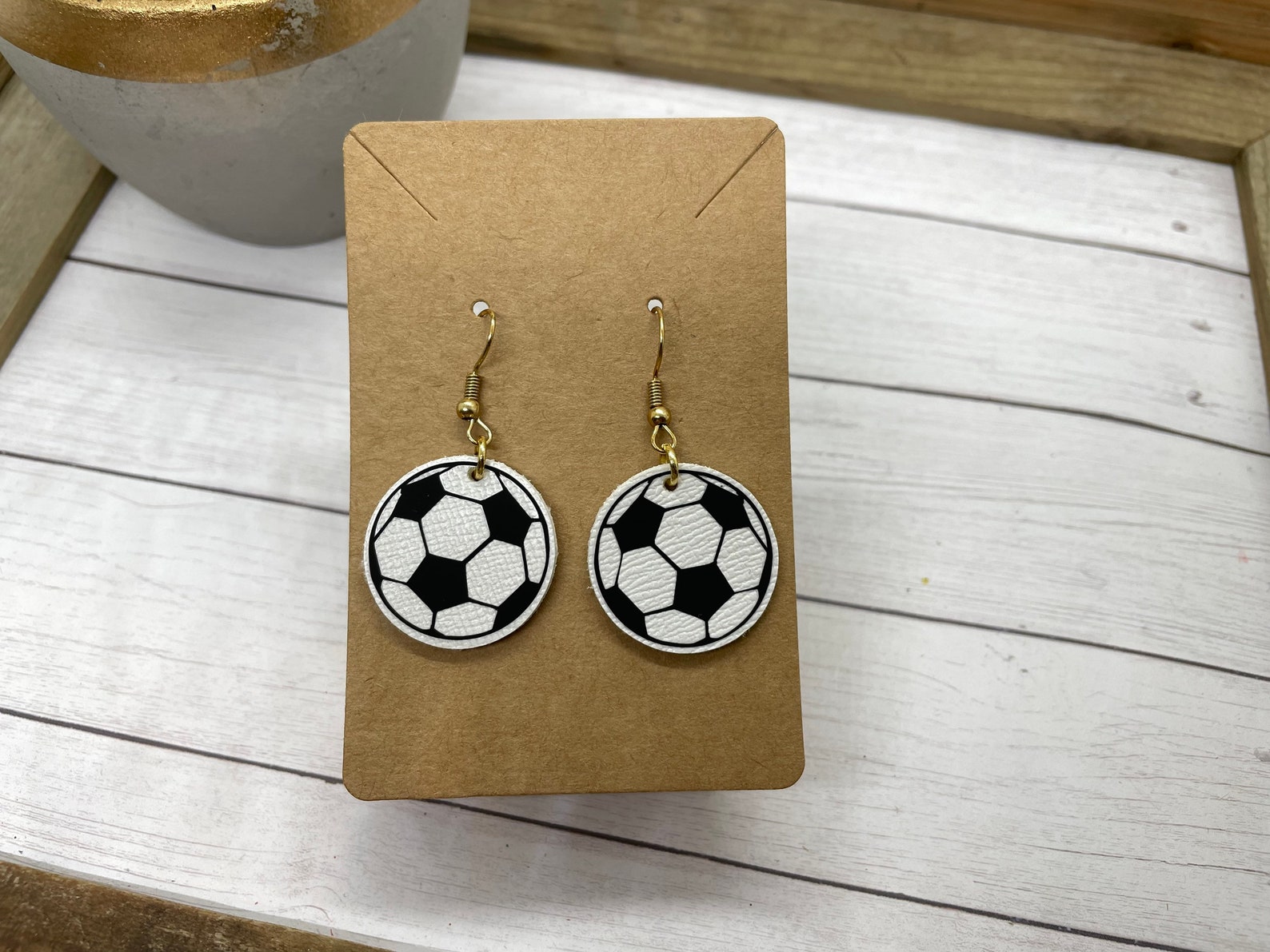 Soccer Earrings Sports Earrings Add Your Team Colors - Etsy