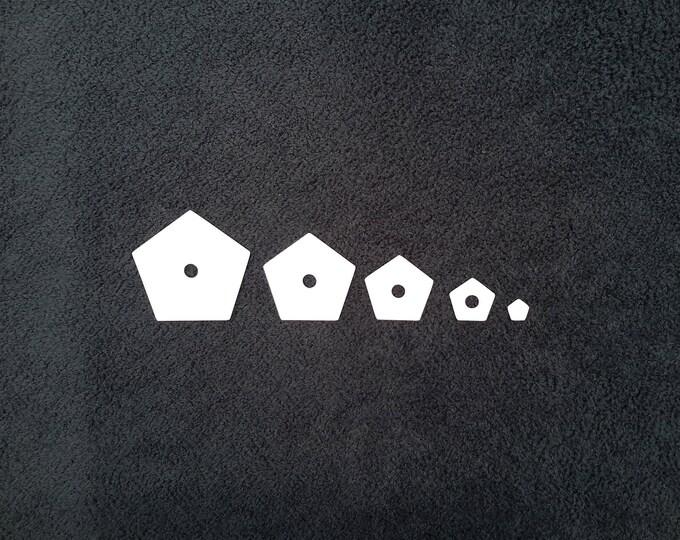 Bulk Small Pentagon Shapes for EPP Diecut Cardstock Templates for ...